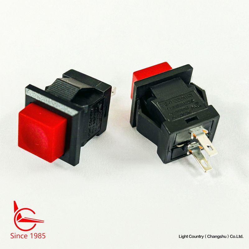 Small Size Red Push Button Electrical Switch, 14mm*14mm, ON OFF, UL VDE ...