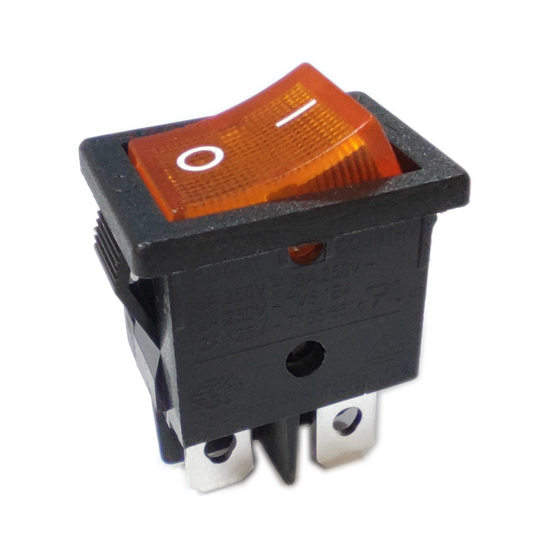 Taiwan Brand RA(R19A) Orange, Blue, Red Illuminated Rocker Switch, 21 ...